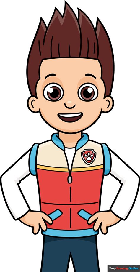 How To Draw Ryder From Paw Patrol Really Easy Drawing Tutorial