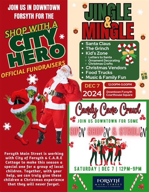 Jingle N Mingle Candy Cane Crawl Forsyth Main Street