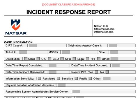 Natsar On Linkedin Cybersecurity Incident Response Report Template