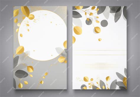 Premium Photo Elegant Invitation Card With Gold Floral Background