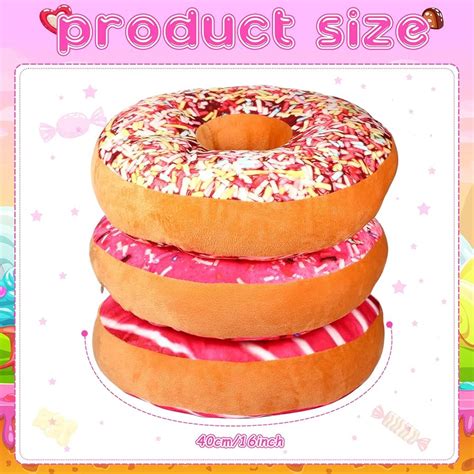 Donut Doughnut Donuts Breakfast Junk Food Pillow Food Pillows