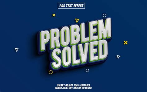 premium psd problem solved text effect font editable typography 3d text