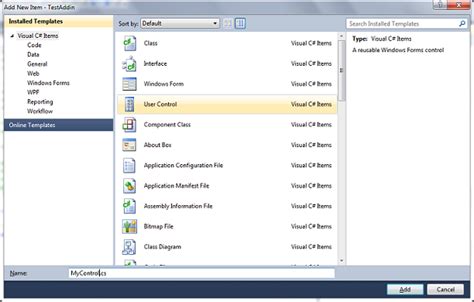 Creating Usercontrols
