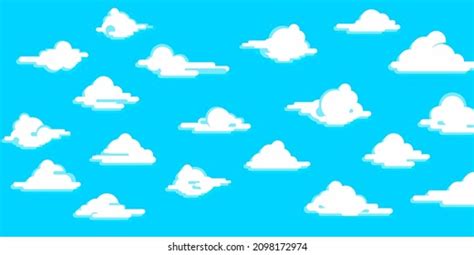 Sky Clouds Background Vector Illustration Stock Vector Royalty Free 2098172974 Shutterstock