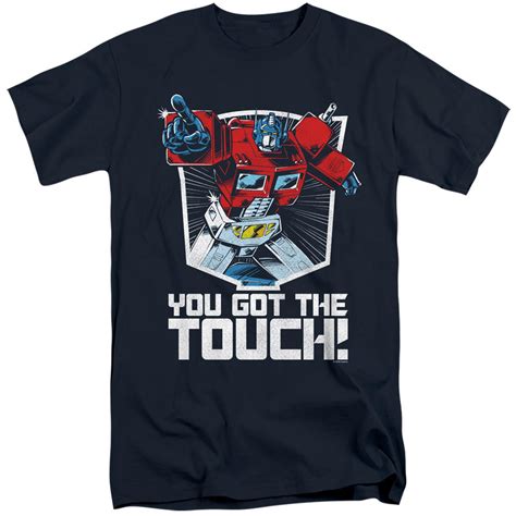 Buy Cool Shirts Transformers Tall T Shirt Got The Touch Navy Tee 2xlt