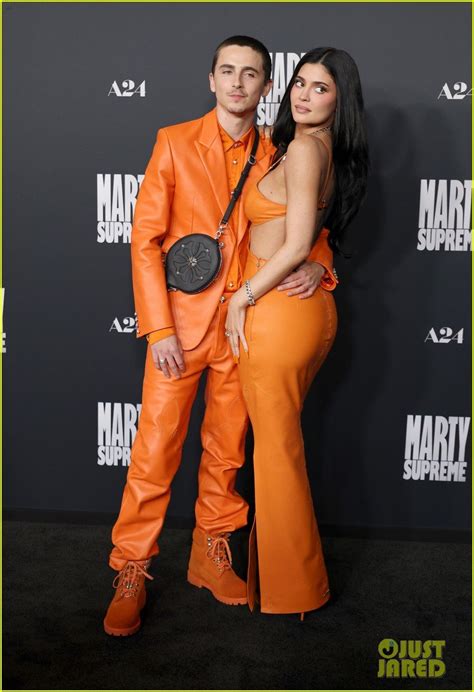 Timothee Chalamet And Girlfriend Kylie Jenner Wear Matching Orange Looks