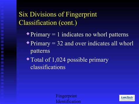 Fingerprint Classification Systems Henry And Ncic Ppt