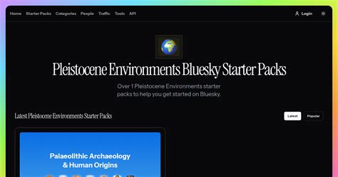 Pleistocene Environments Bluesky Starter Packs 1 Lists • Dec 2024
