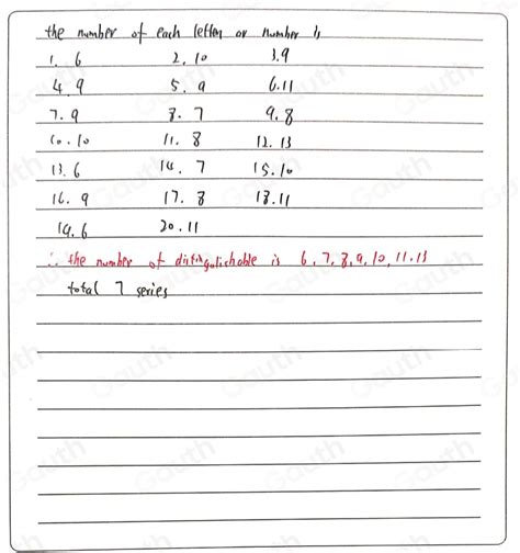 Solved Find The Number Of Distinguishable Permutations Of The Given Letters Ana Numbers Below