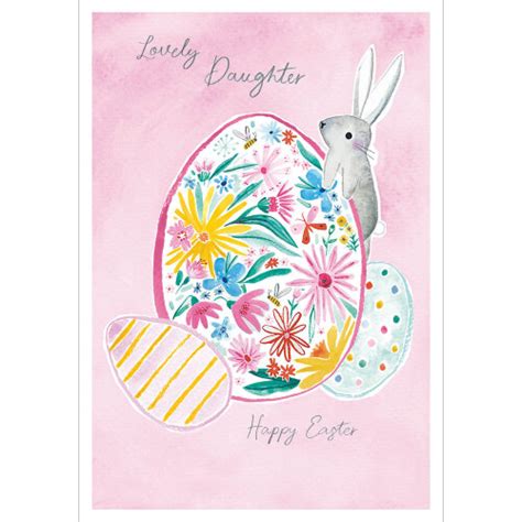 Lovely Daughter Easter Bunny Eggs Easter Greeting Card Cute Greetings Cards On Onbuy