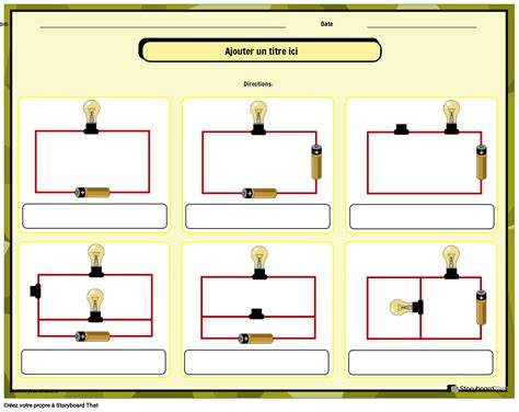 Feuille De Travail Sur Le Circuit Électrique Storyboard