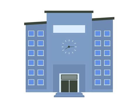 Ilustración Del Edificio Escolar Vector Premium