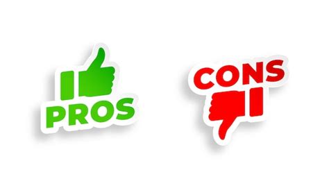 Free Vector Modern Pros And Cons Sign Sticker Design