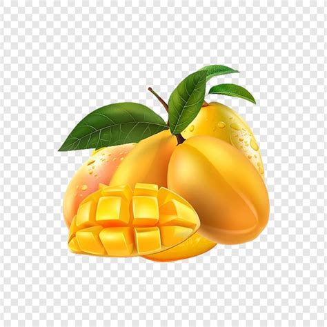 Premium Psd A Yellow Mango With The Word Melon On It