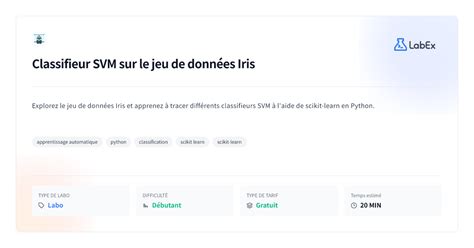 Maîtriser Le Classifieur Svm Sur Le Jeu De Données Iris Labex
