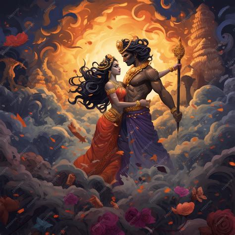 Premium Ai Image Illustration Of Ravana Abducting Sita In Pushpaka Ai
