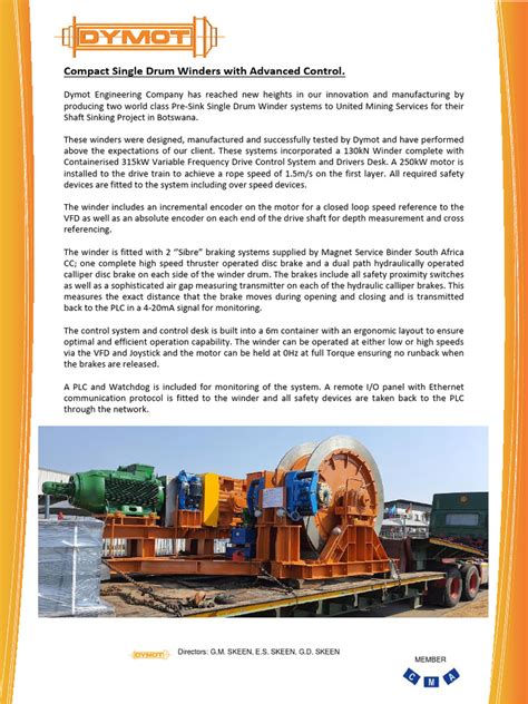 Dymot 250kw Compact Winder Pdf Brake Programmable Logic Controller