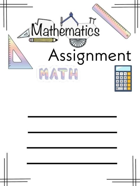 Maths Front Page Design Printable Creative Printable
