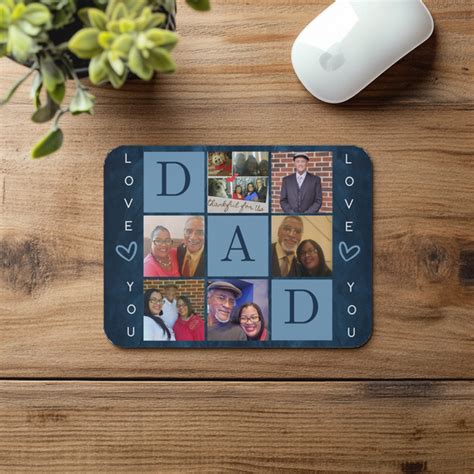 Personalized Dad Mouse Pad Blue All Amazing Things
