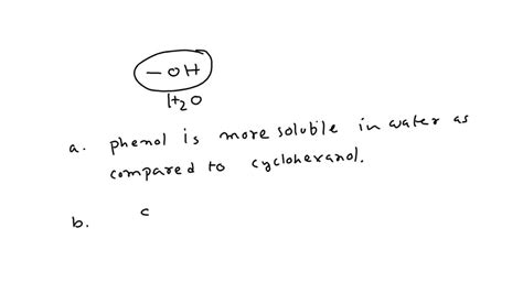 Solved Compare The Solubility In Water For The Following Pair Of