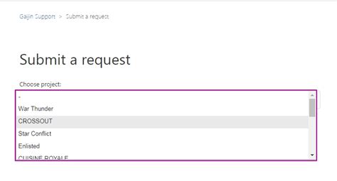 Rules For Submitting A Request To Technical Support Gaijin Support