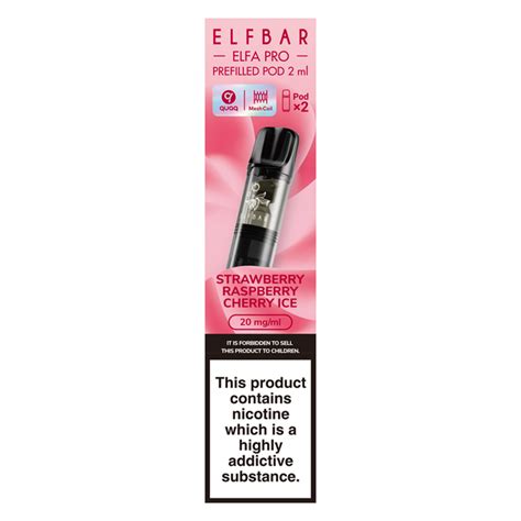 Elf Bar Elfa Pro Prefilled Vape Pods Strawberry Raspberry 20mg Ml 2ml Fast Delivery By App Or