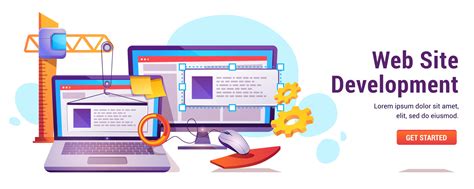 Web Site Development Programming Or Coding Banner 16962517 Vector Art