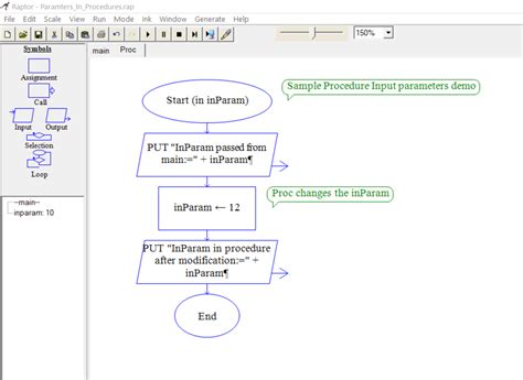 parameter scope in raptor procedure testingdocs