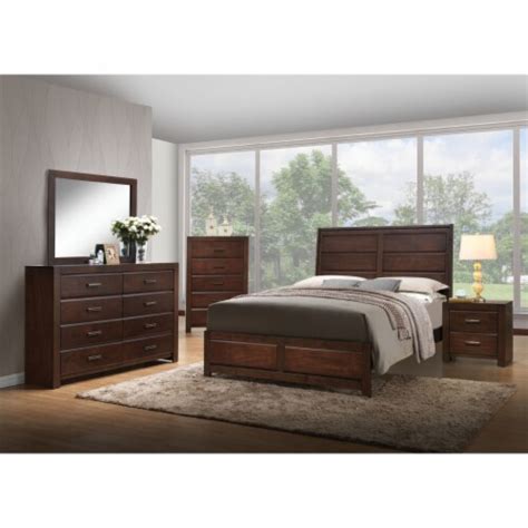 Transitional Style Classy Queen Size Bed Brown Saltoro Sherpi 87x63x55 Fred Meyer