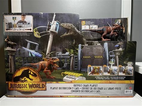 Jurassic World Dominion Outpost Chaos Playset W Pyroraptor Dinosaur