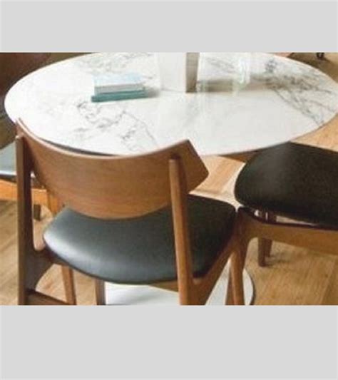 White Carrara Marble Tulip Style Dining Table Onske