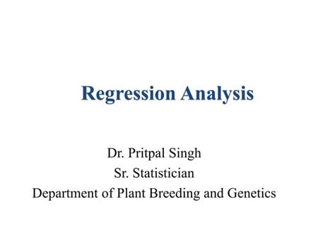 Regression Analysis Ppt