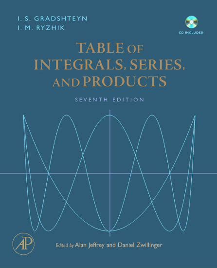 Pdf Table Of Integrals Series And Products Escuela Fisicaciens