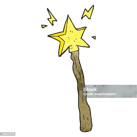 Freehand Textured Cartoon Magic Wand向量圖形及更多仙女圖片 仙女 傳統 具有特定質地 Istock
