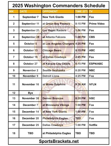 2026 Arizona Cardinals Schedule Printable Pdf Kickoff Times And Tv