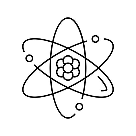 Atom Chemistry Line Icon Vector Illustration 21143524 Vector Art At