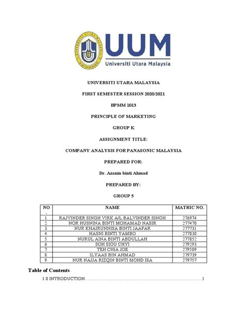 Group 5 Bpmm 1013 Company Analysis A201 Pdf Sales Refrigerator