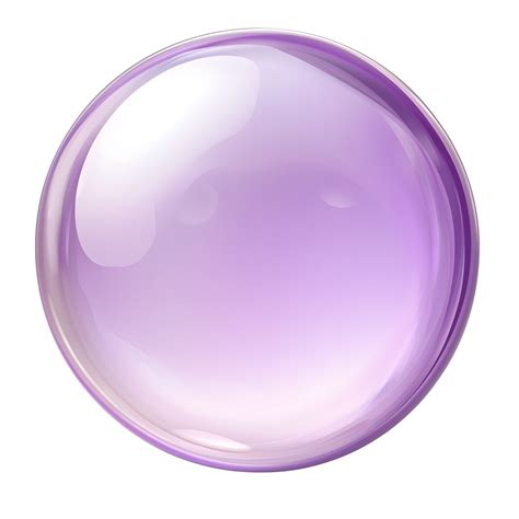 Translucent Glass Sphere Light Purple Orb With Glossy Surface On