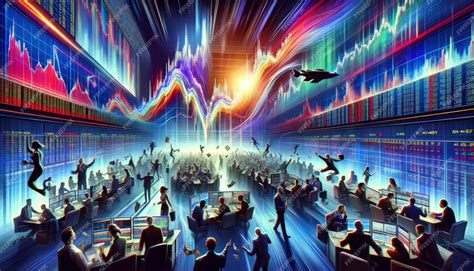 Premium Photo Dynamic Stock Market Trading Floor With Active Traders