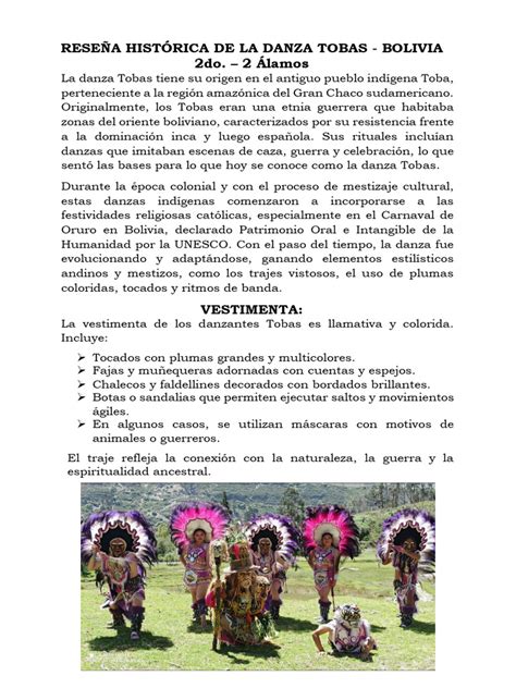 Reseña Histórica De La Danza Tobas Pdf
