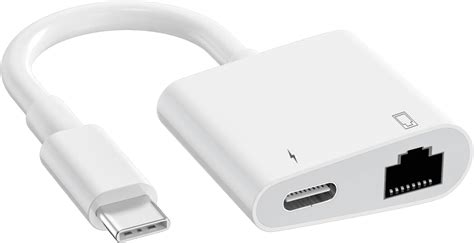 Usb C To Ethernet Adapter2 In 1 Rj45 Ethernet Lan Network Adapter With