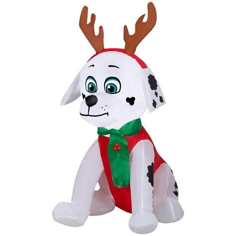 3 5 Ft Tall X 2 Ft W Christmas Airblown Marshall W Antlers And Scarf