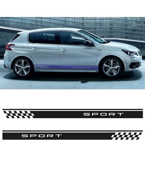 Sticker Set Peugeot 308 Sport Side Stripes Decals