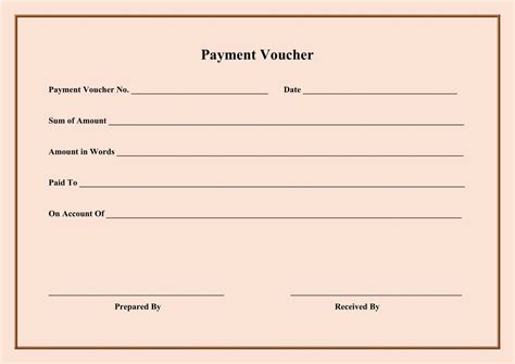 Payment Receipt Voucher Template In Word Docx