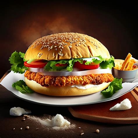 Premium Ai Image Chicken Burger