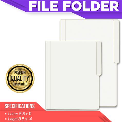 File Folder White Short And Long Size 100pcsream Shopee Philippines