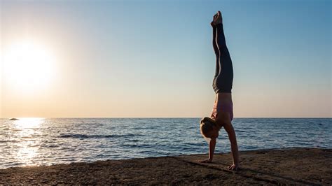 Yoga Beach Handstand