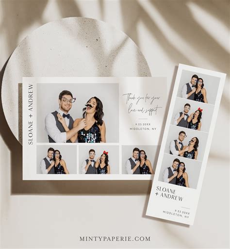 Photo Booth Strip Template Minimalist Wedding Photo Booth Overlay