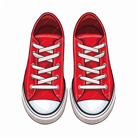 Stylish Red Shoes Vector Illustration Isolated On White Background