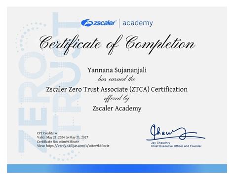 Sujananjali Yannana On Linkedin Successfully Completed The Zscaler